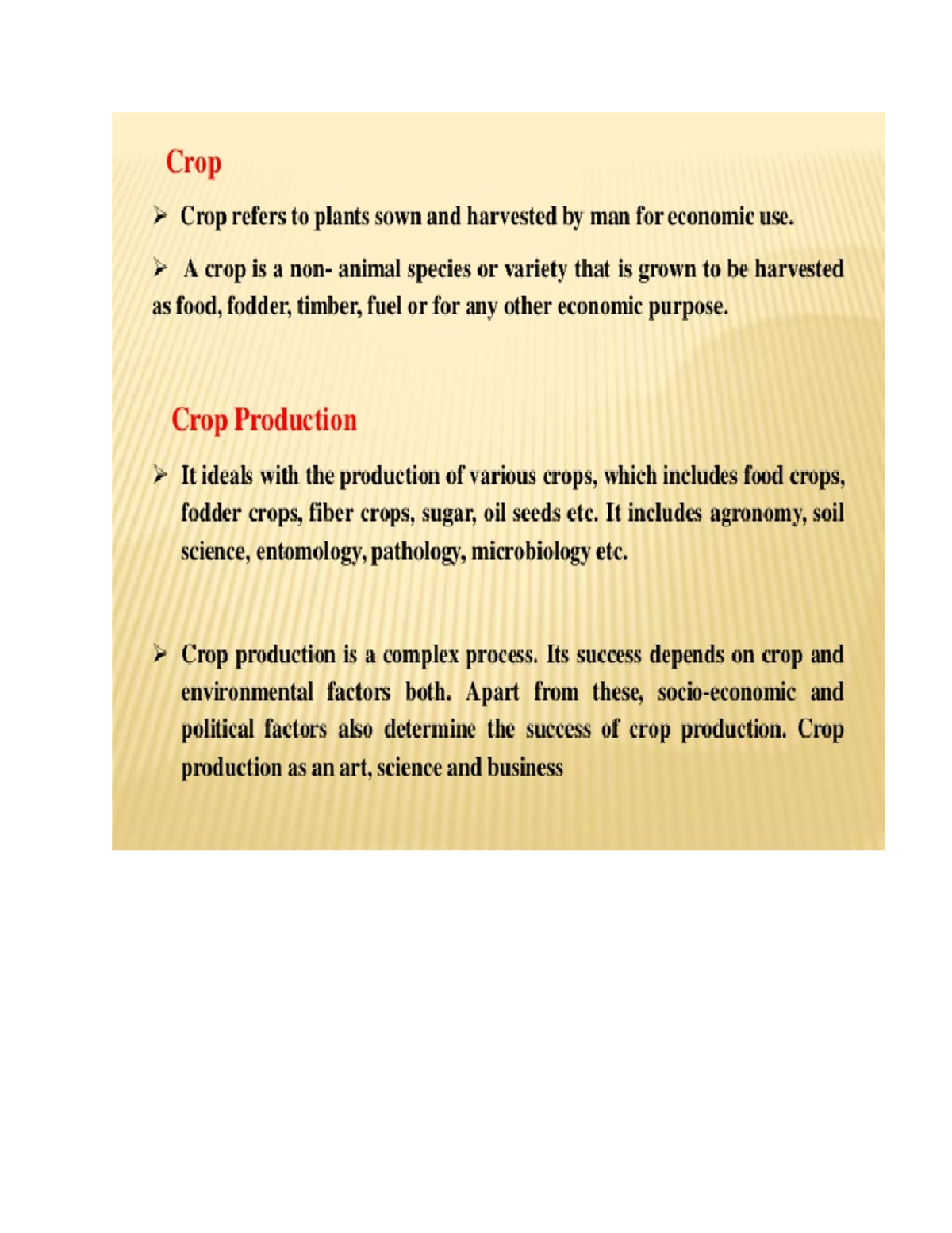 Agriculture Factors Affecting CROP Production Module 1 - Corporate ...