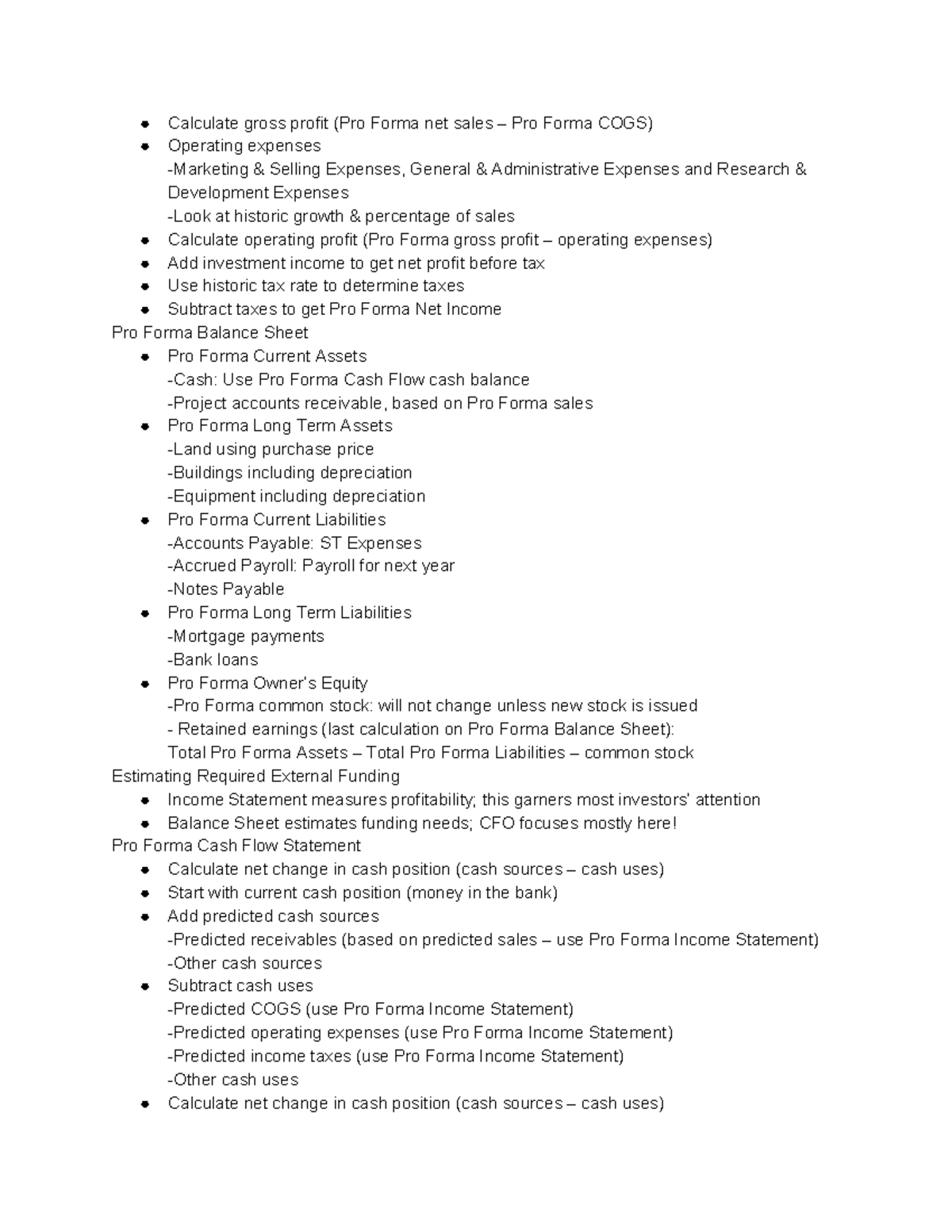 P22 - Lecture notes 22 - Calculate gross profit (Pro Forma net sales ...