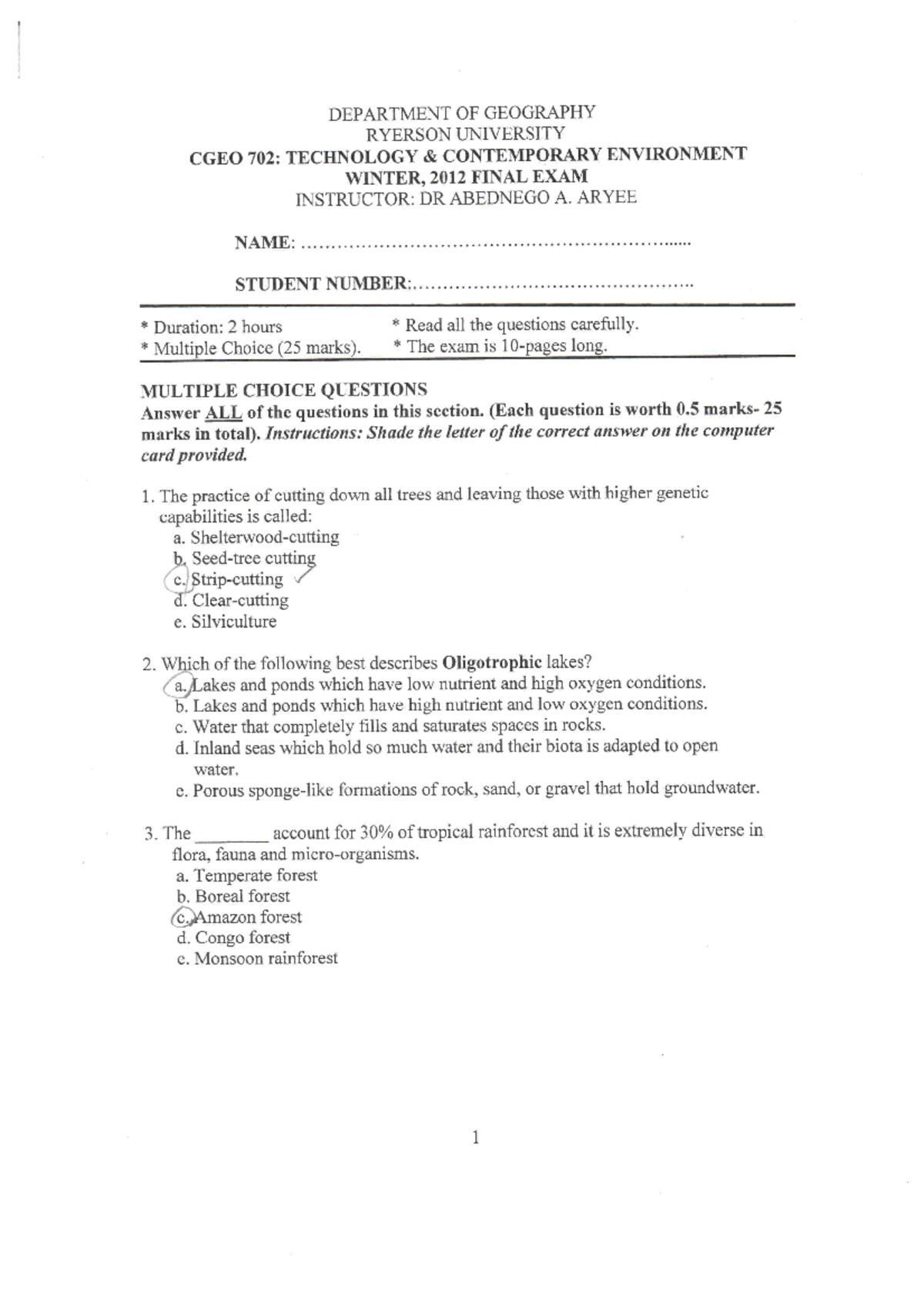 CGEO 702 Final Exam - notes for GEO 702 - RTA 101 - Studocu