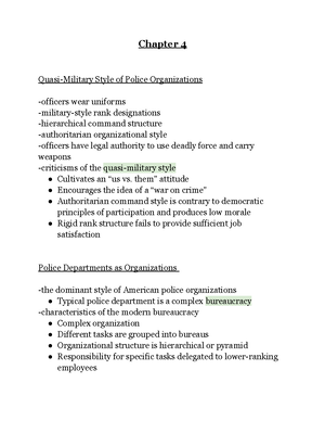 Chapter 7 Patrol-the backbone of policing - Chapter 7 - Patrol: The ...