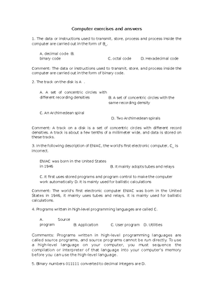 Computer simulation questions - Correct and false questions: (25 ...