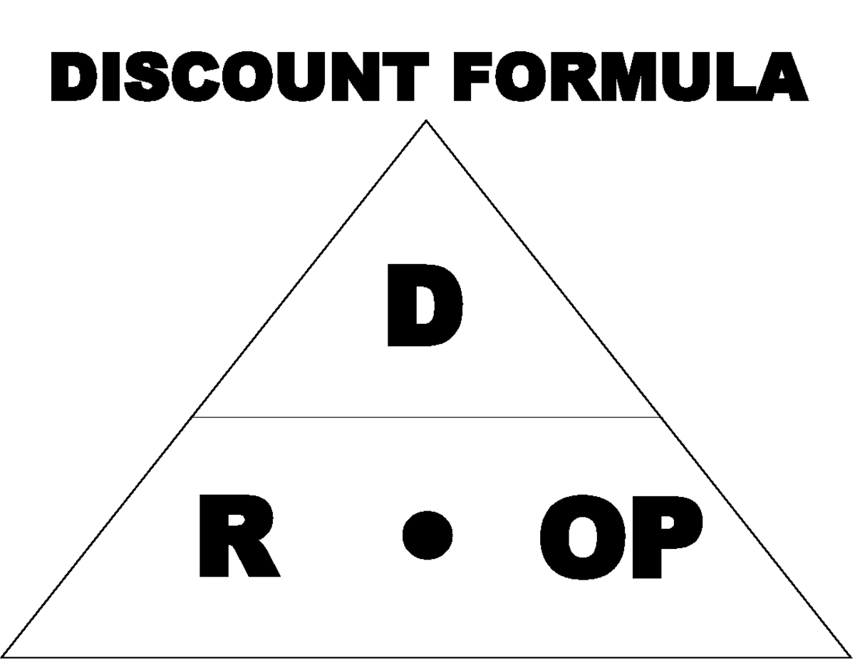 Discount- Formula - JSDC - Bachelor of Elementary Education - D R OP ...