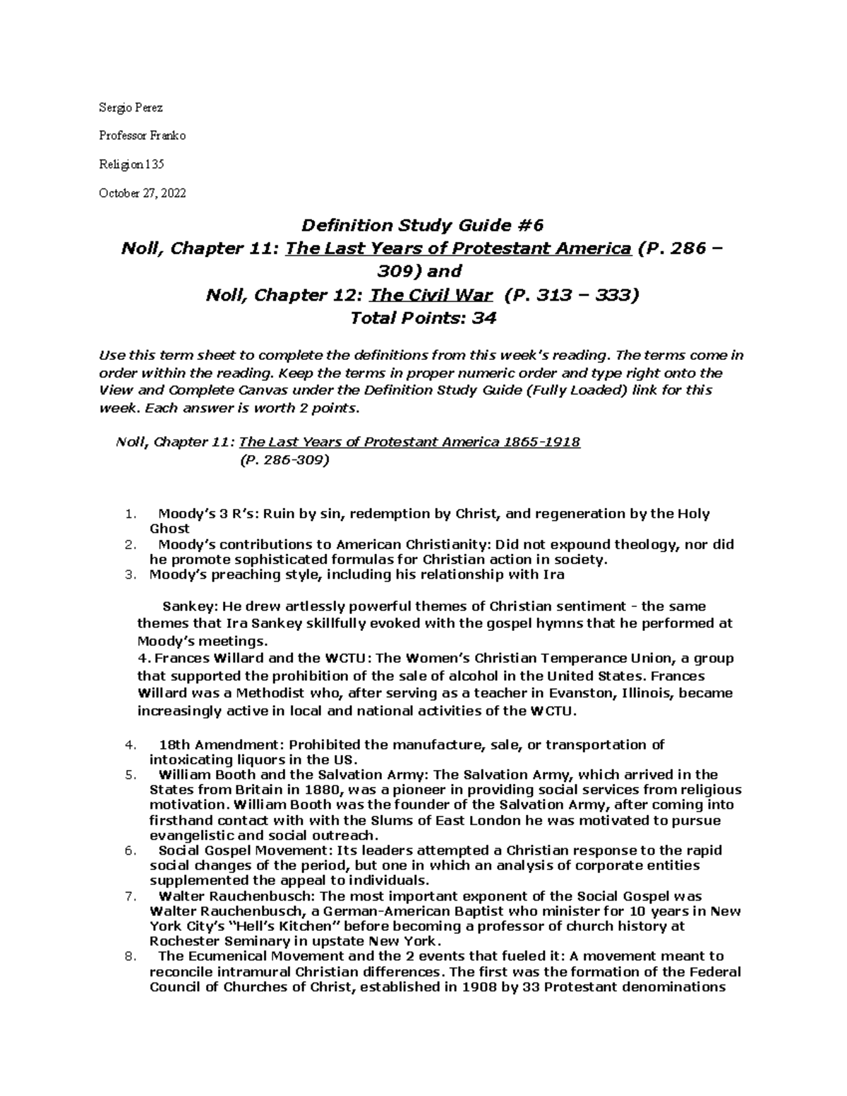 DSG #6 - Assignment based on finding answers from required course readings - Sergio Perez ...