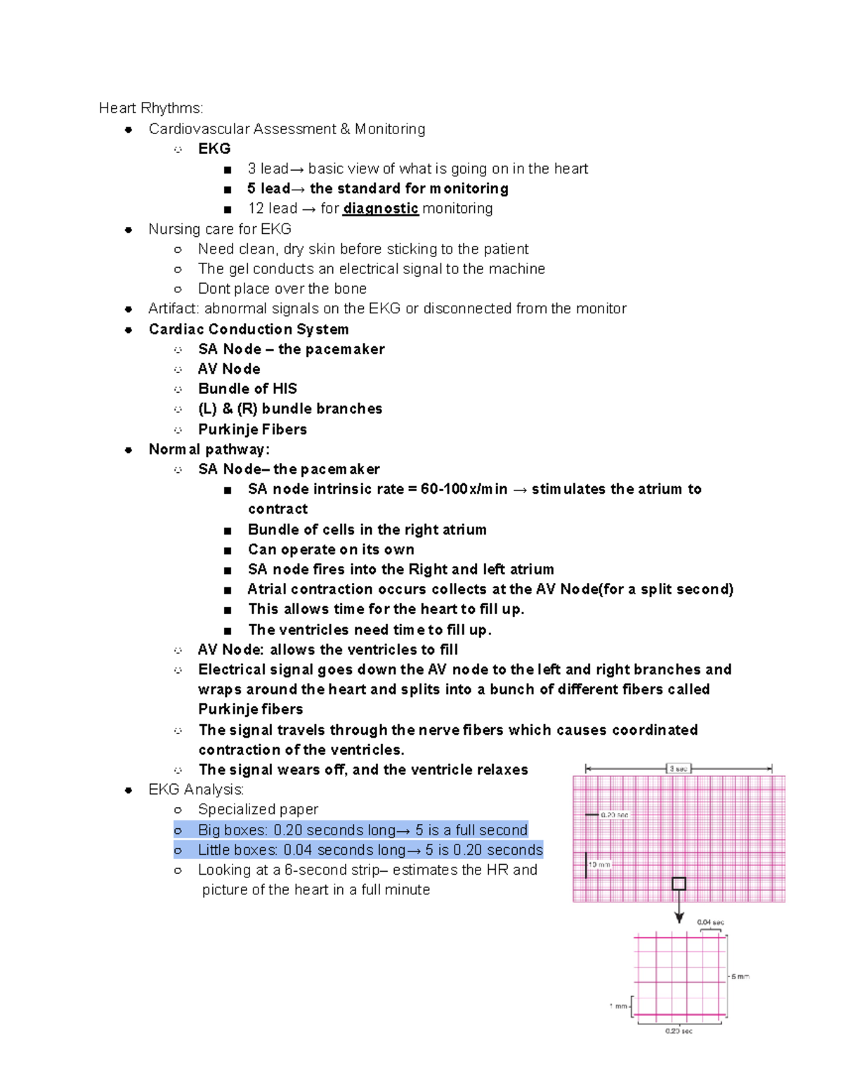 Critical Care Exam 2 - Heart Rhythms: Cardiovascular Assessment ...