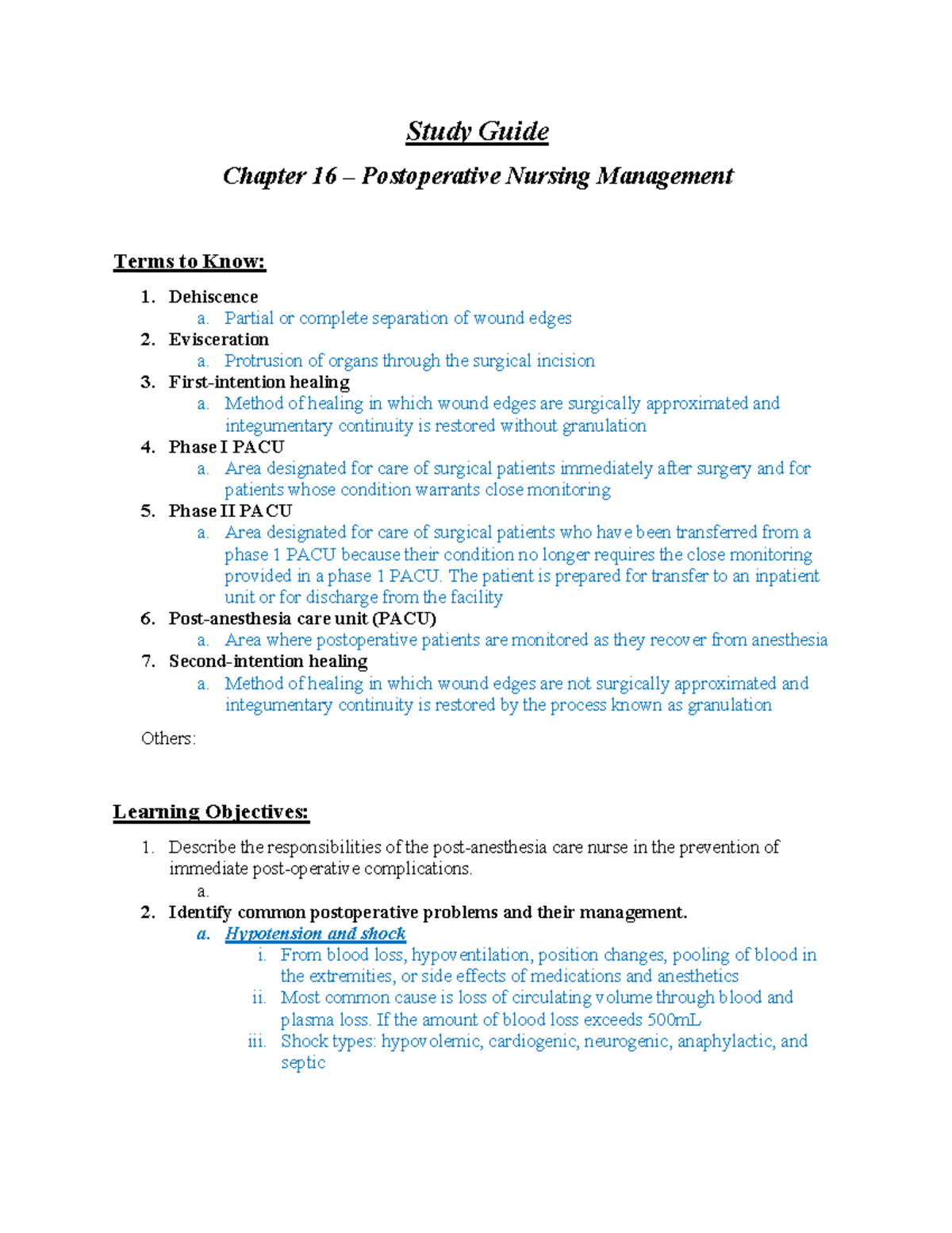 Adult II Chapter 16 Study Guide - Study Guide Chapter 16 ...