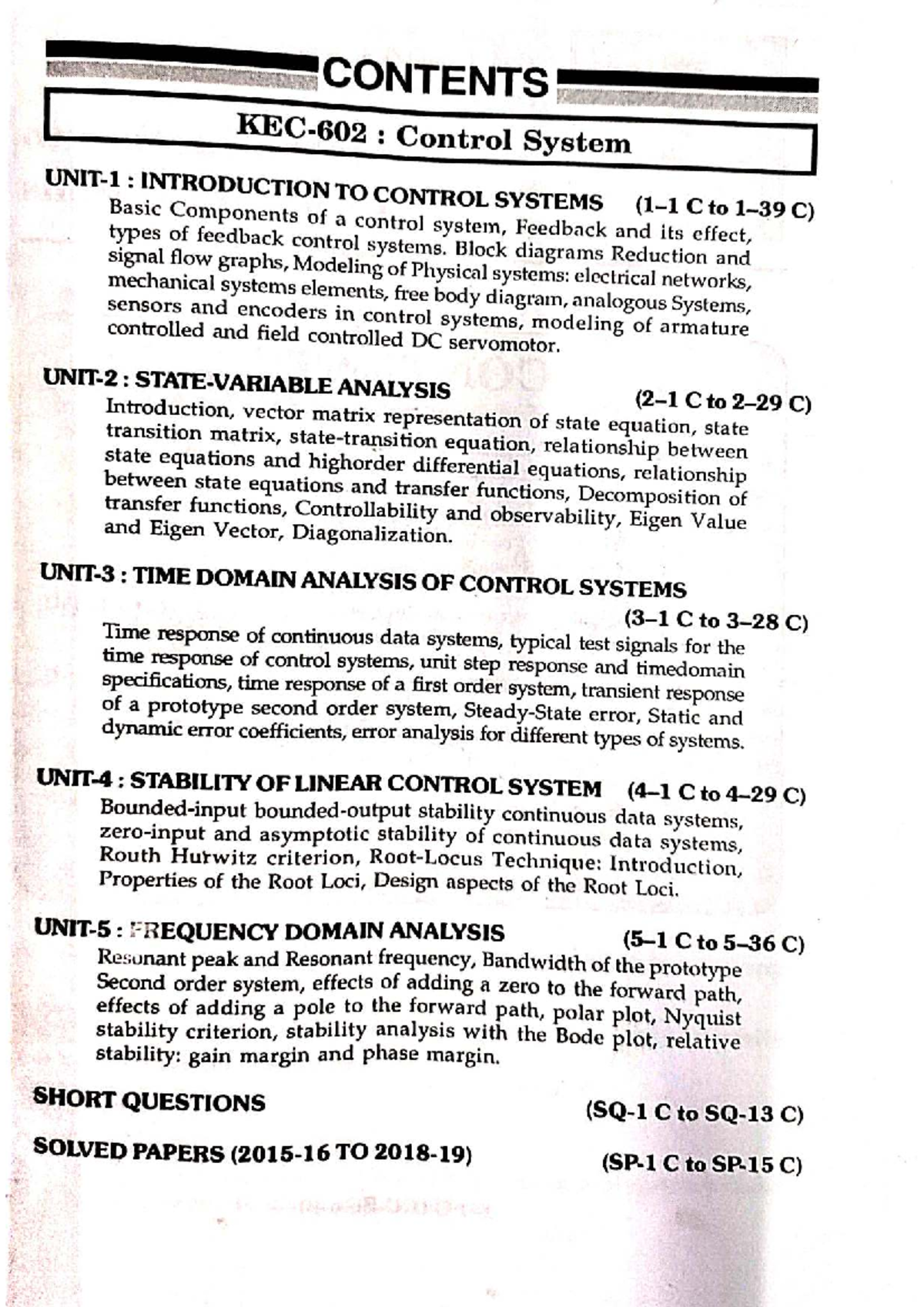 Control-system - Control System - Studocu