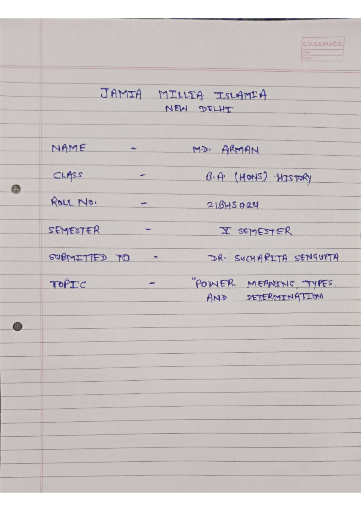 5th sem IR - History - Studocu