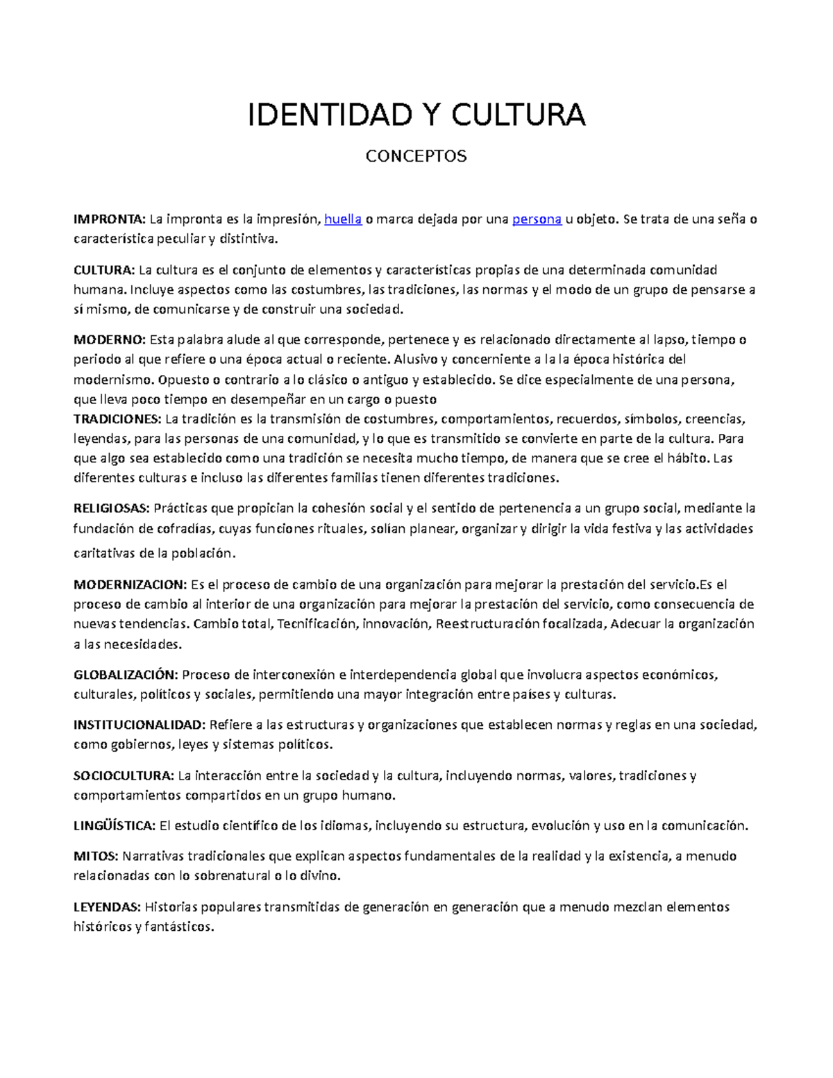 Identidad Y Cultura - noseeee - IDENTIDAD Y CULTURA CONCEPTOS IMPRONTA ...