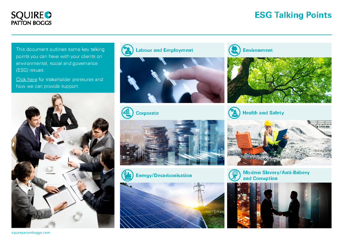 ESG Talking Points - ESG Talking Points Labour and Employment ...
