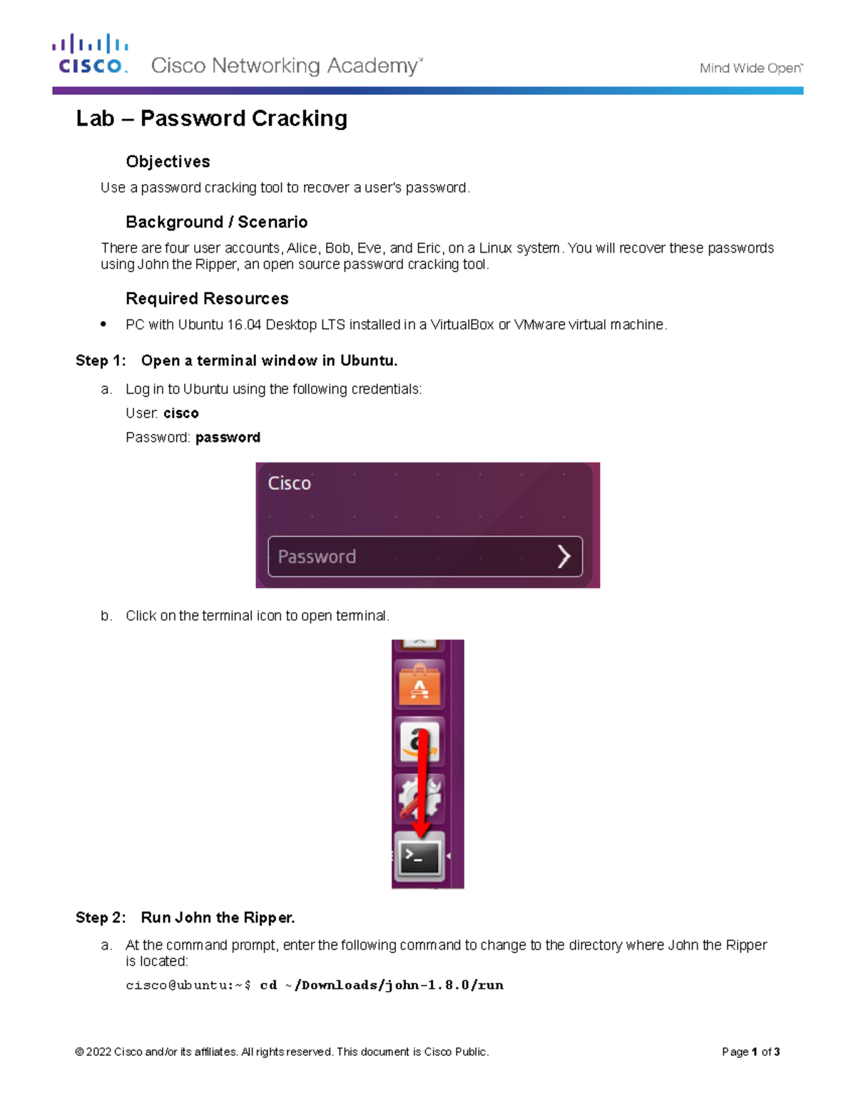 5.1.2.4 Lab - Password Cracking - Lab – Password Cracking Objectives ...