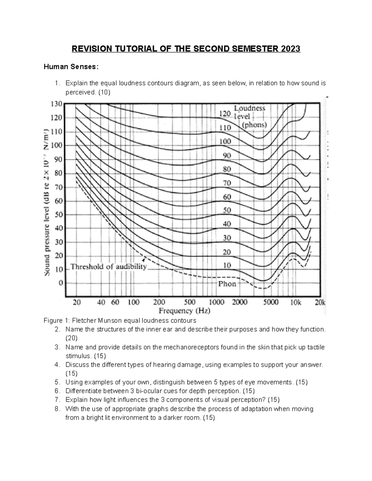 Revision tutorial of the Second Semester - REVISION TUTORIAL OF THE SECOND SEMESTER 2023 Human ...
