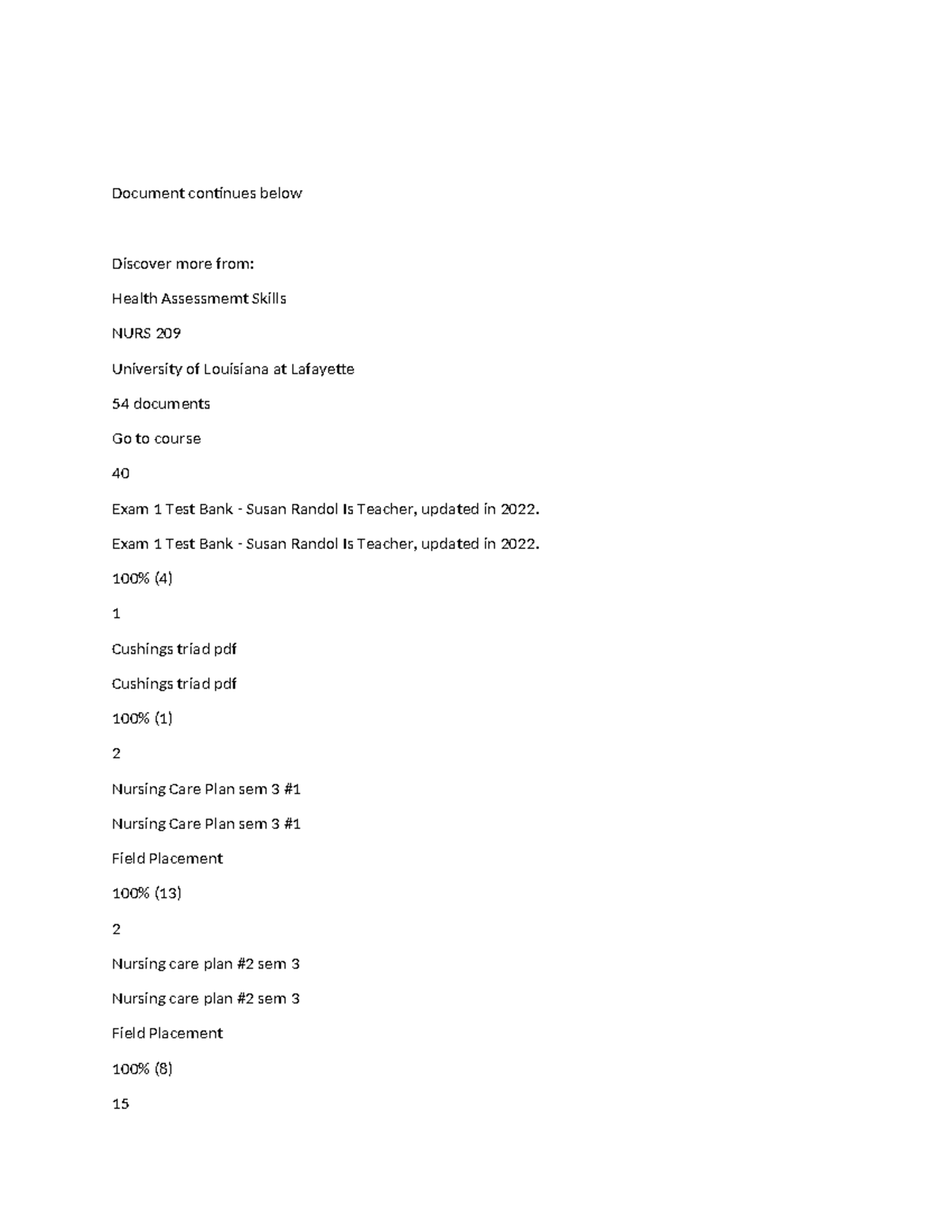 NURS 209 Final Exam: Health Challenges and Nursing Care Plans - NSGD ...