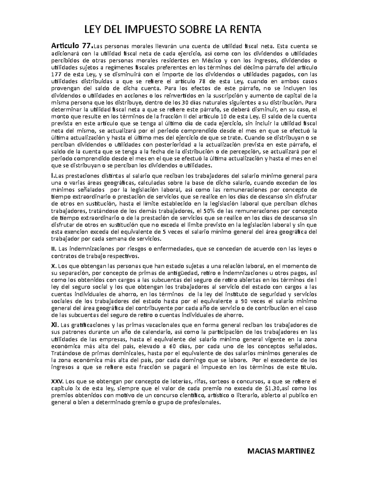 LEY DEL ISR EN MEXICO QUE AYUDARA A ENTENDER MEJOR - LEY DEL IMPUESTO ...