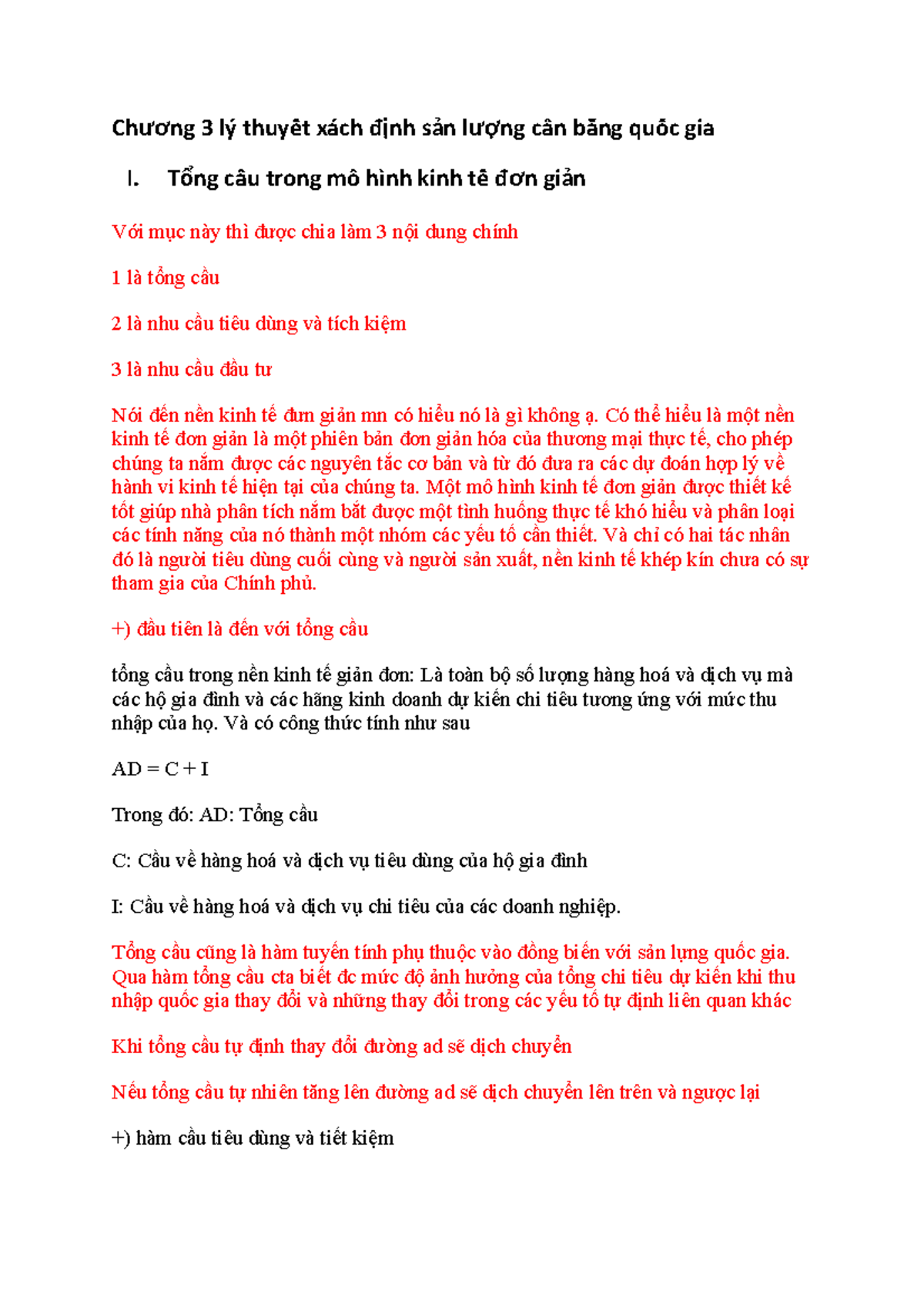 Chương 3 lý thuyết xách định sản lượng cân bằng quốc gia - Ch ng 3 lý thuyếết xách đnh s n l ng ...
