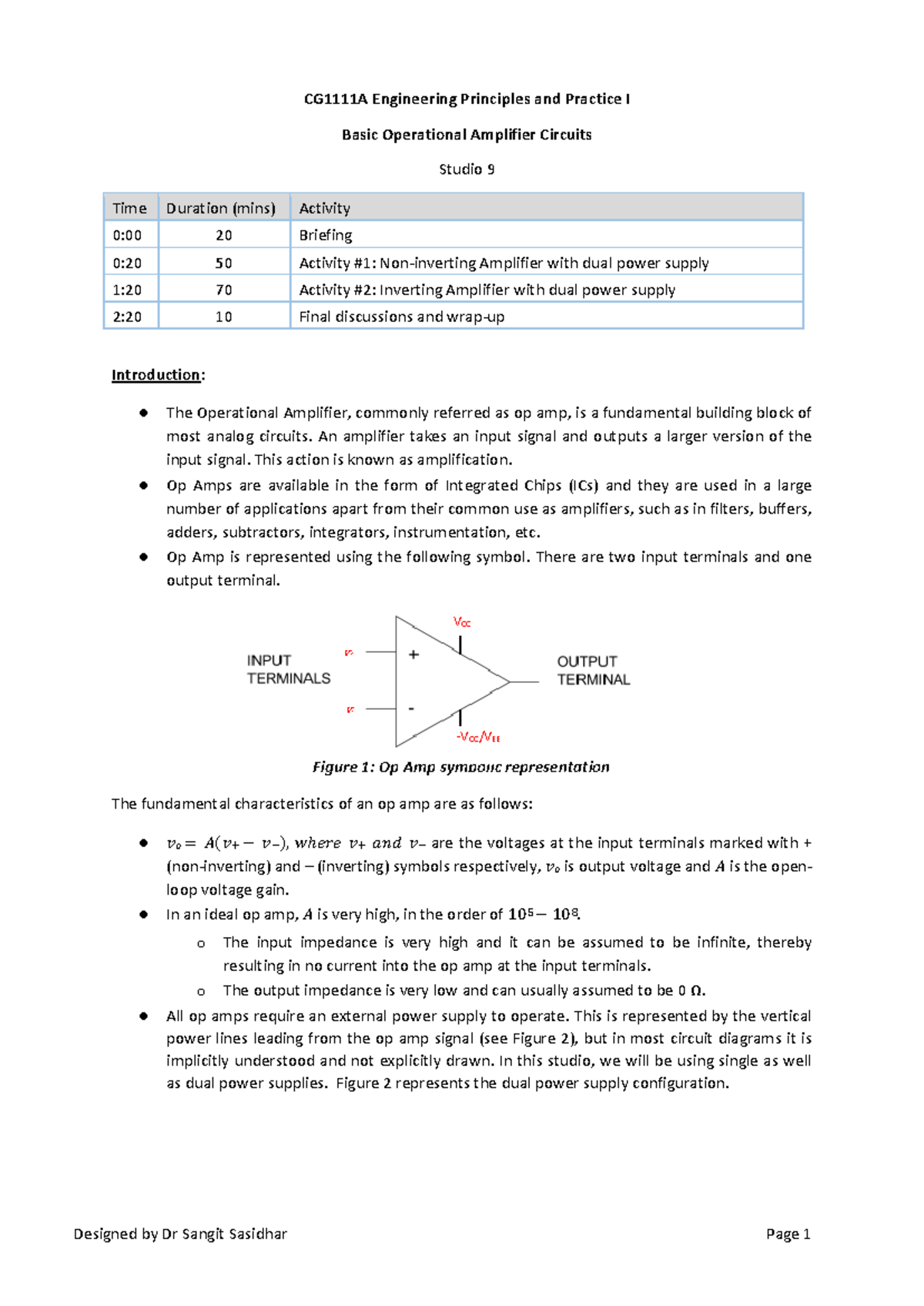 CG1111 A Studio 9 Handout - CG1111A Engineering Principles and Practice ...