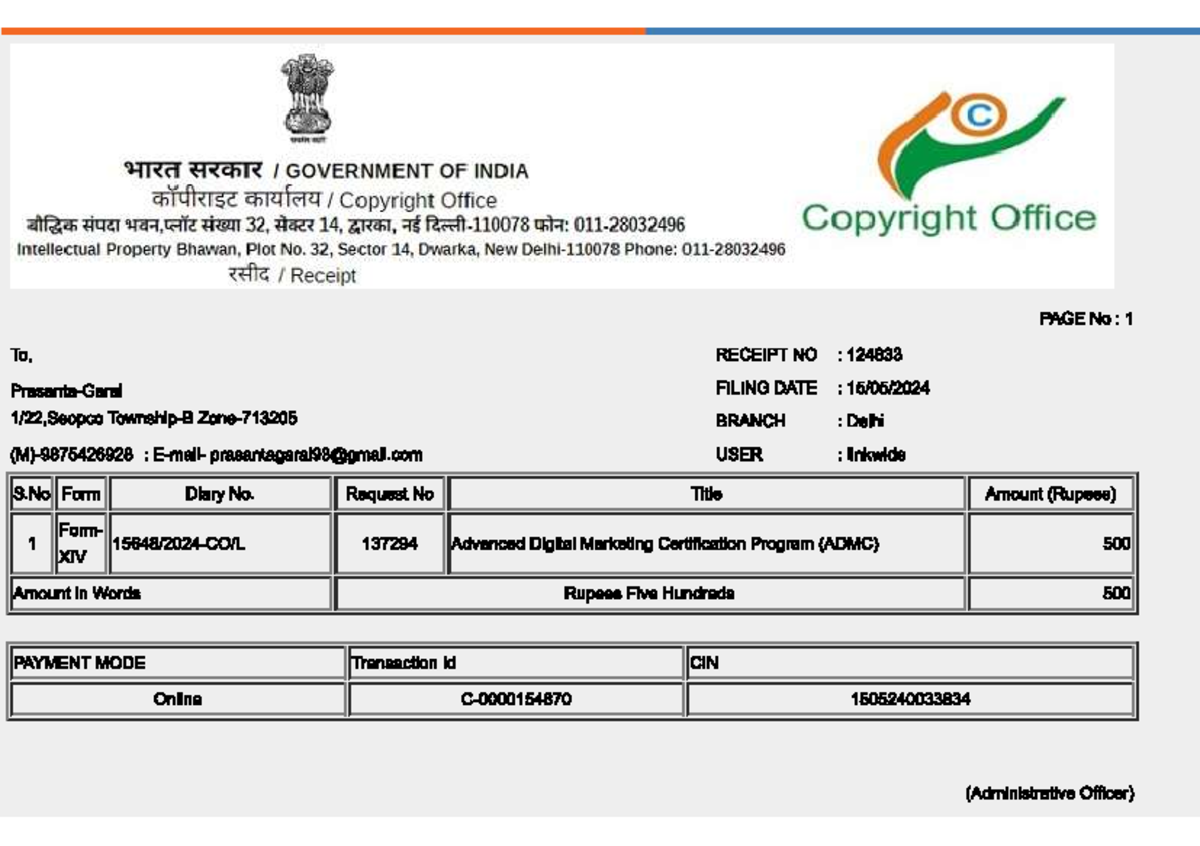 Payment reciept - ww dfgdf - Web Programming - Studocu