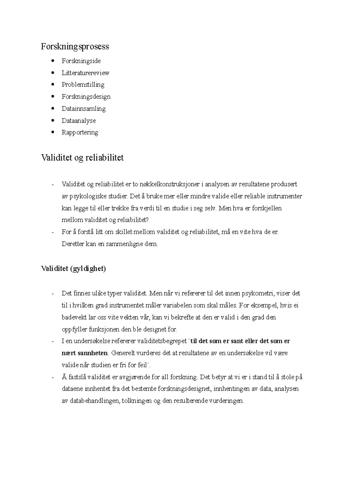 Eksamen forberedelse - Forskningsprosess Forskningside ...