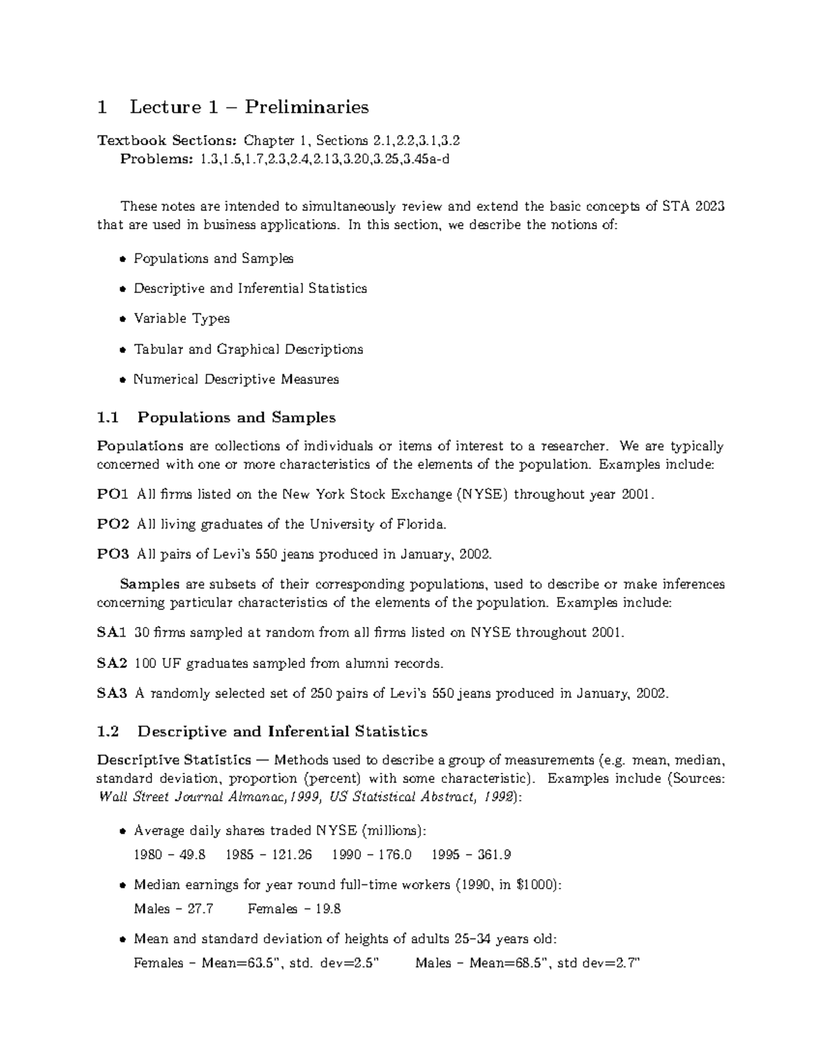2 Simple Linear Regression I Least Squares Estimation - 1 Lecture 1 ...