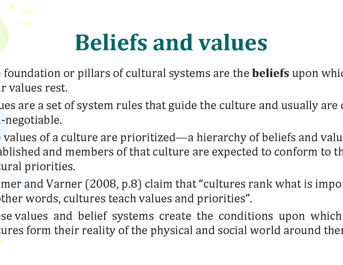 Beliefs and values - Beliefs and values foundation or pillars of ...