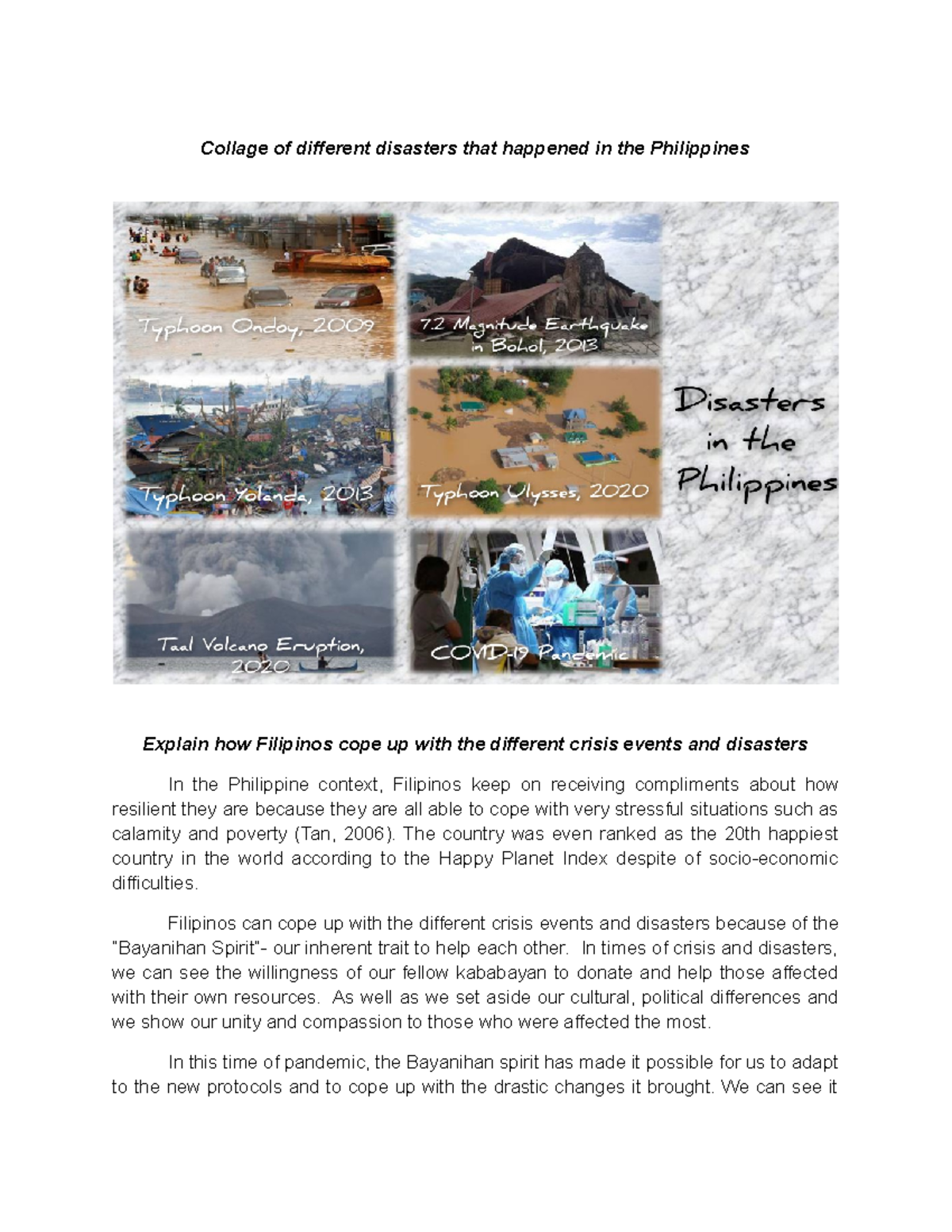 Disaster - DMH - Collage of different disasters that happened in the ...