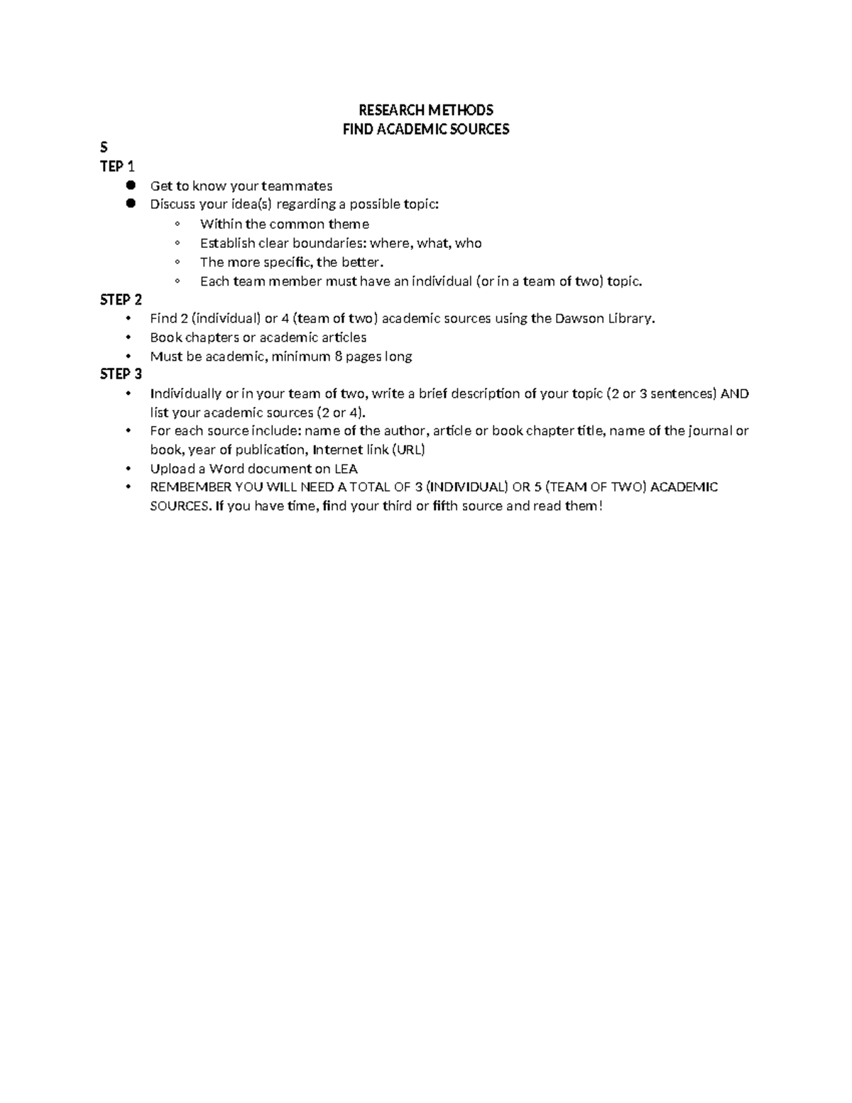 Research Methods: Finding Academic Sources for Team Projects - RESEARCH ...