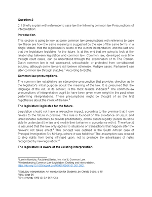 Legal Interpretation notes - Legal Interpretation notes Interpretation ...