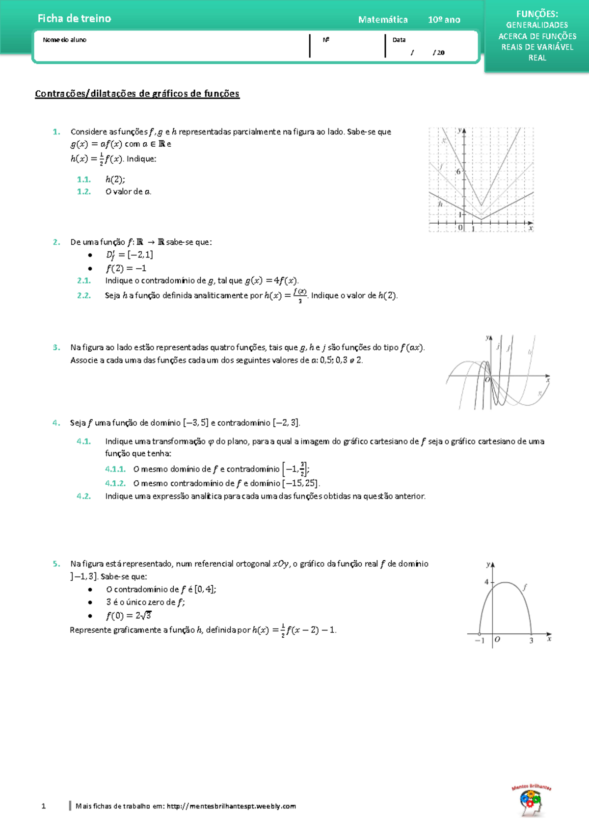 Contraçoes e dilataçoes de graficos - 1 Mais fichas de trabalho em ...