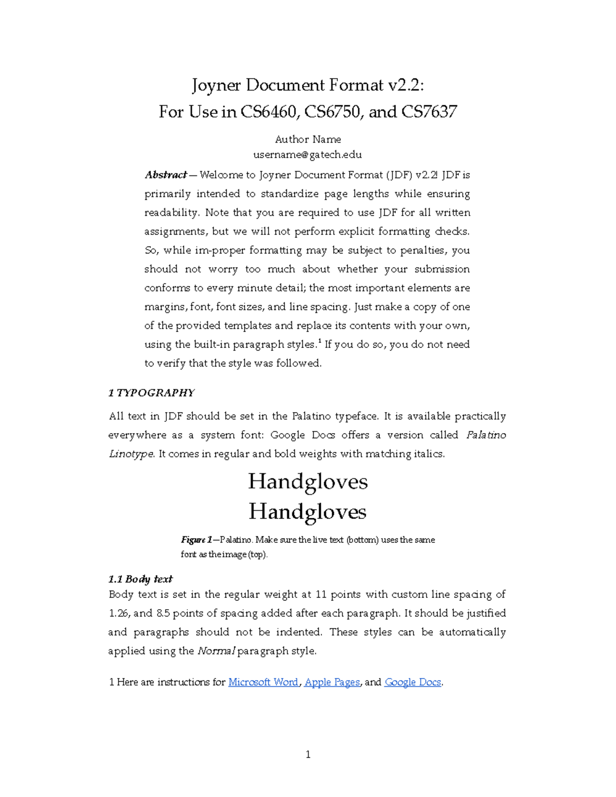 JDF2.2-Starter (Google Docs Format) - Joyner Document Format v2: For Use in CS6460, CS6750, and ...