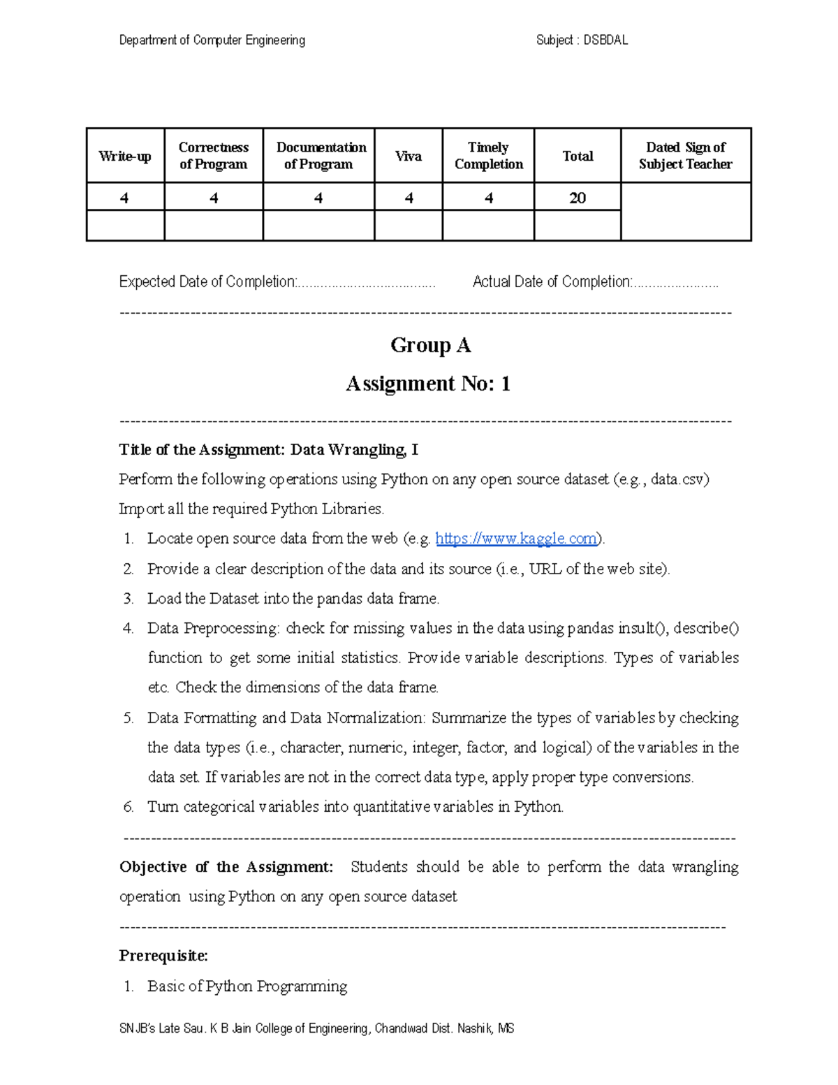 Assignment 1 Roll No14 TE-B - Write-up Correctnessof Program Documentationof Program Viva - Studocu