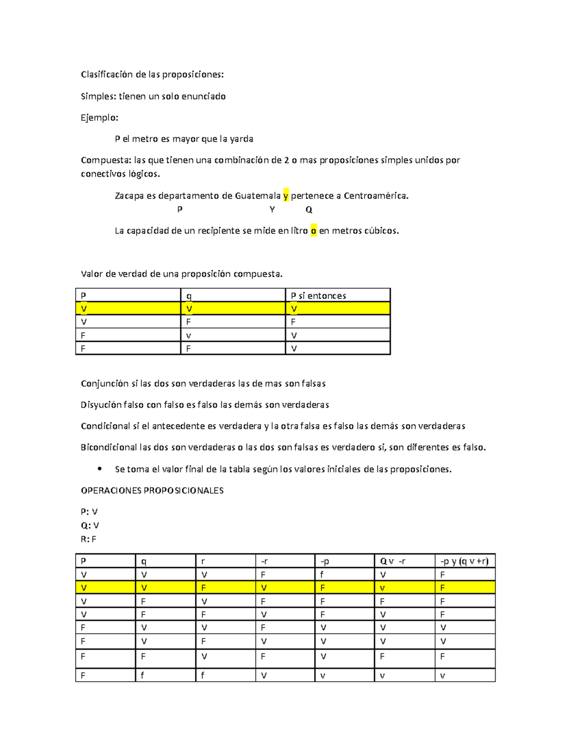 Clasificación de las proposiciones - Clasificación de las proposiciones: Simples: tienen un solo ...