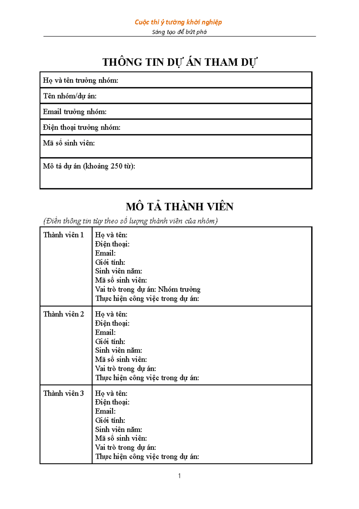 BMC tiếng việt - Marketing - Cu c thi ý tộ ưởng kh ởi nghi p ệ Sáng t o ...