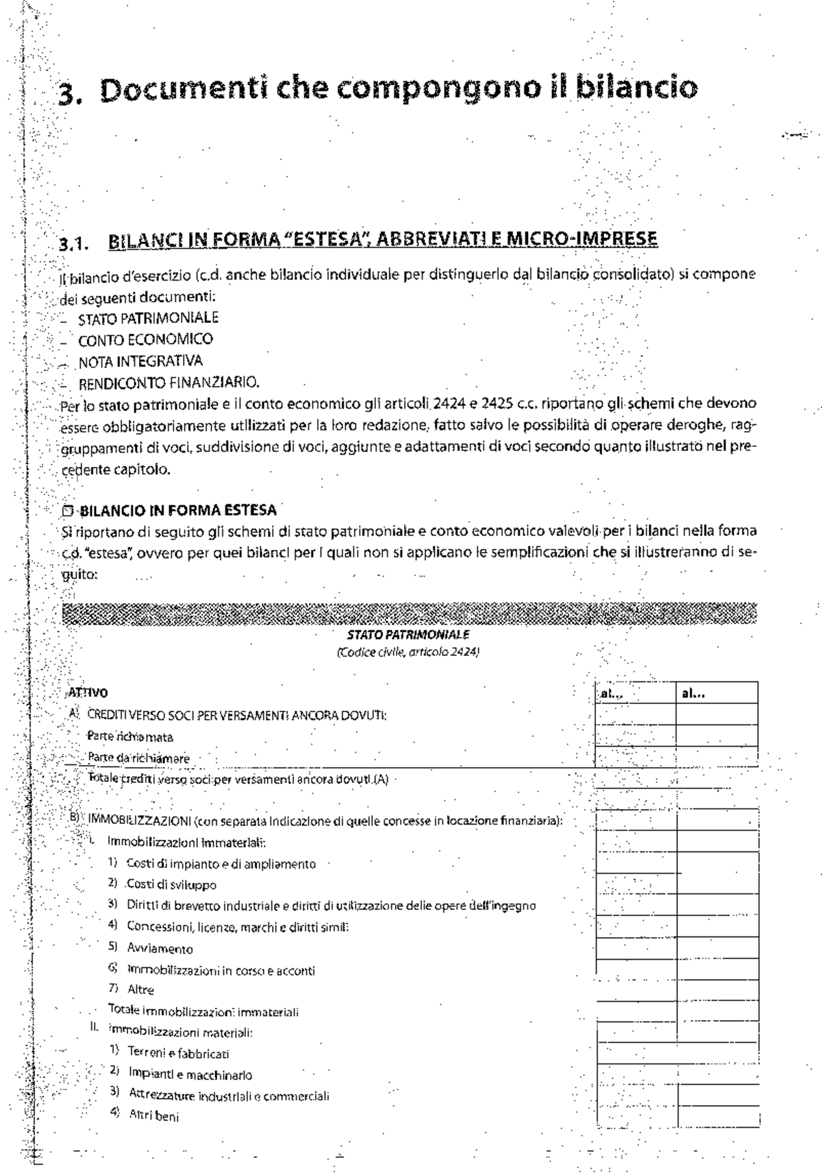 Schema di Bilancio in forma ordinaria - Economia e management - Studocu