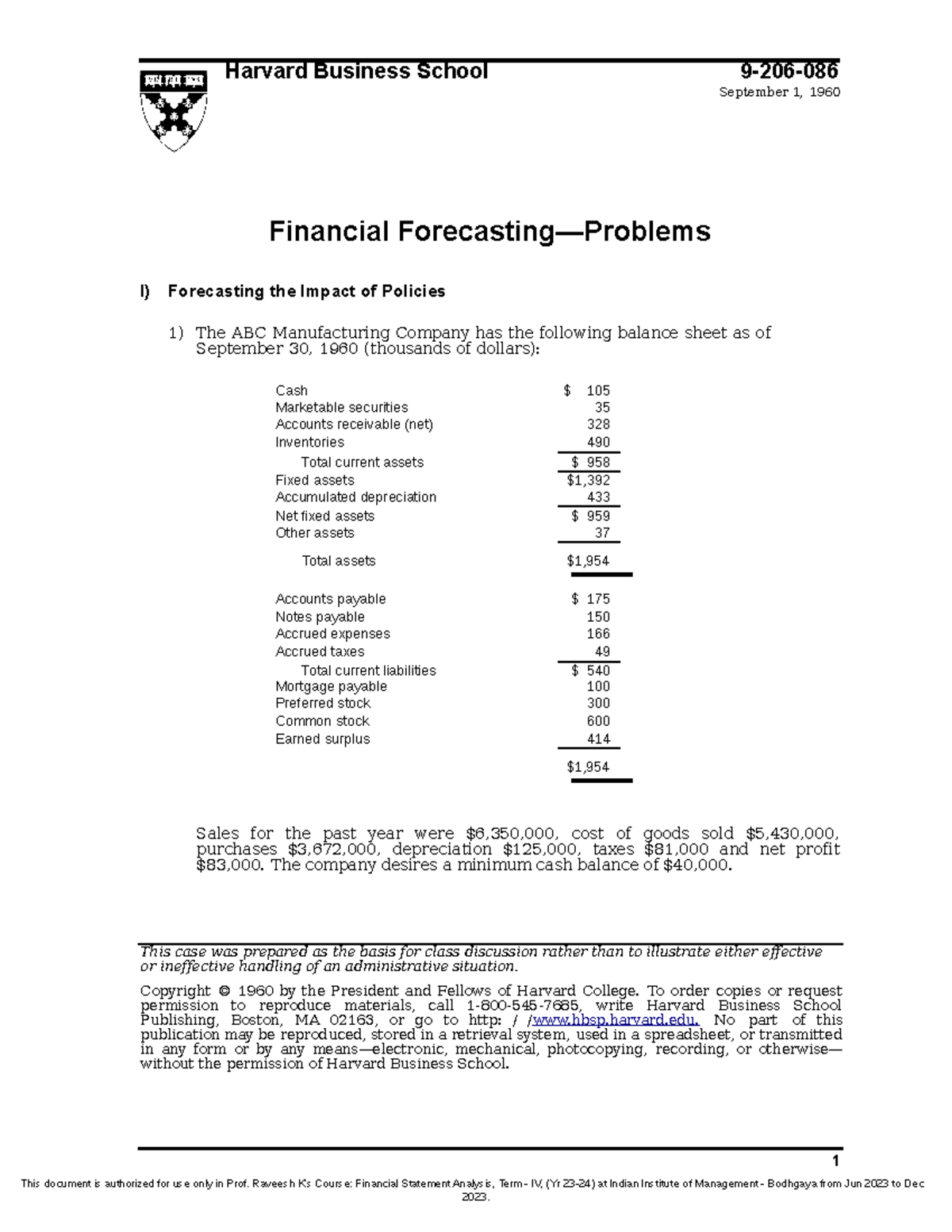 FSA Assignment - 1 This document is authorized for use only in Prof ...