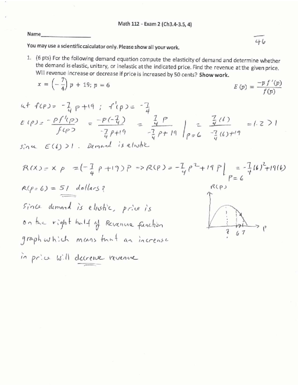 Practice Exam 2- solution - MATH 131 - Studocu