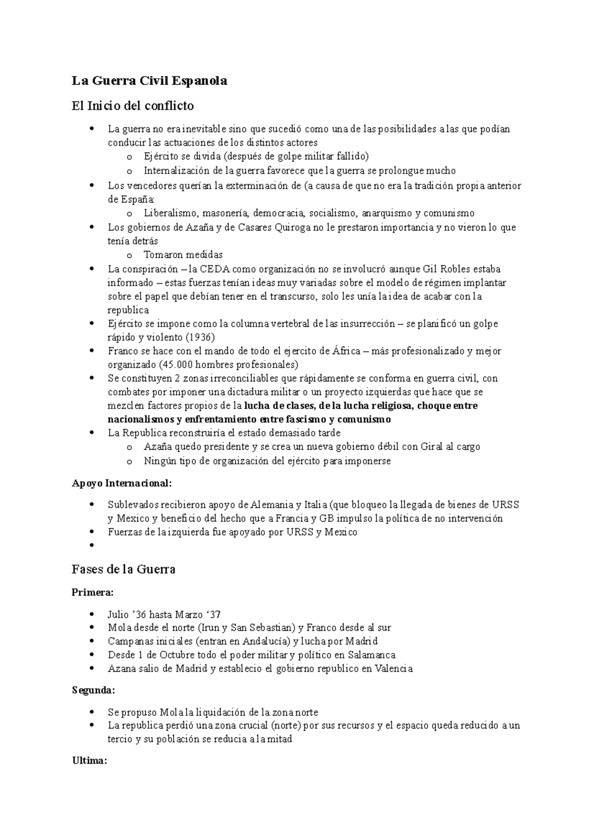 Examen 14 Mayo 2018, respuestas - La Guerra Civil Espanola El Inicio ...