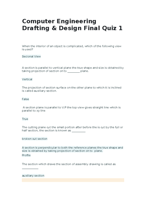 Computer Engineering Drafting & Design Prelim Lab Quiz 1 - Computer ...