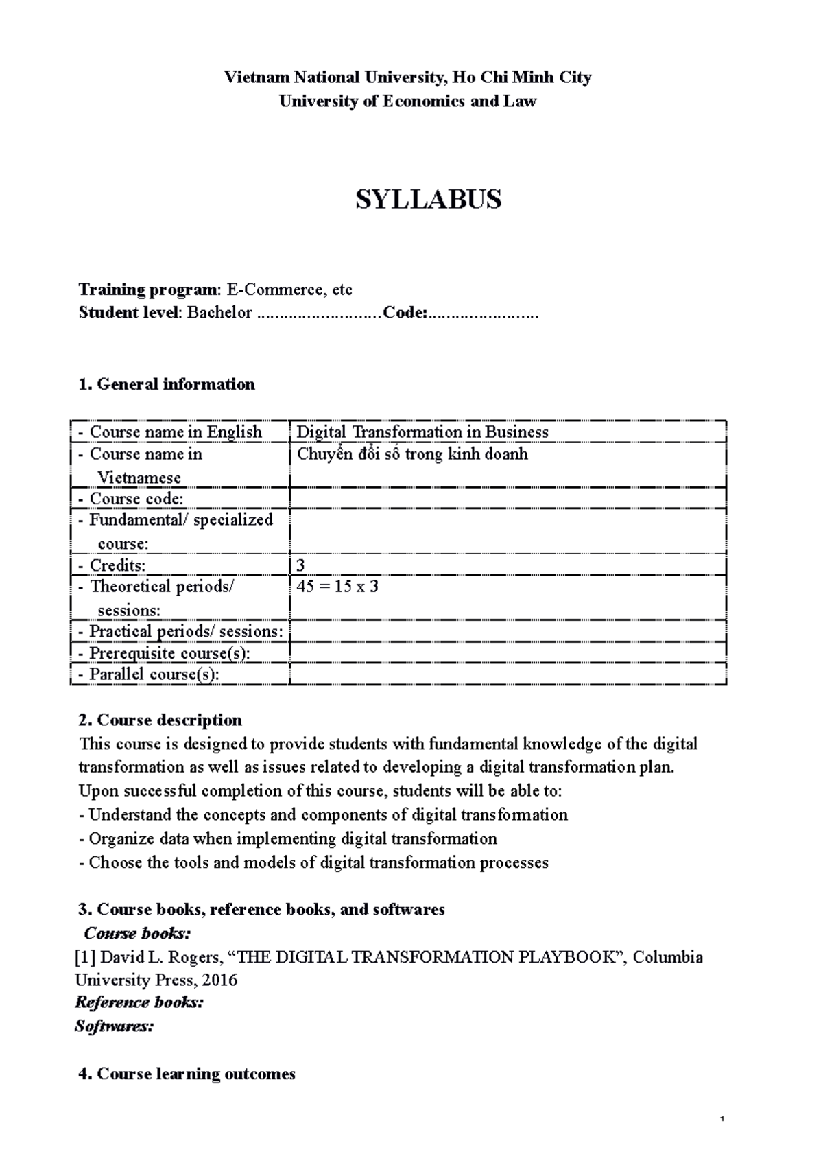 Digital Transformation in Business 2021 - Vietnam National University ...