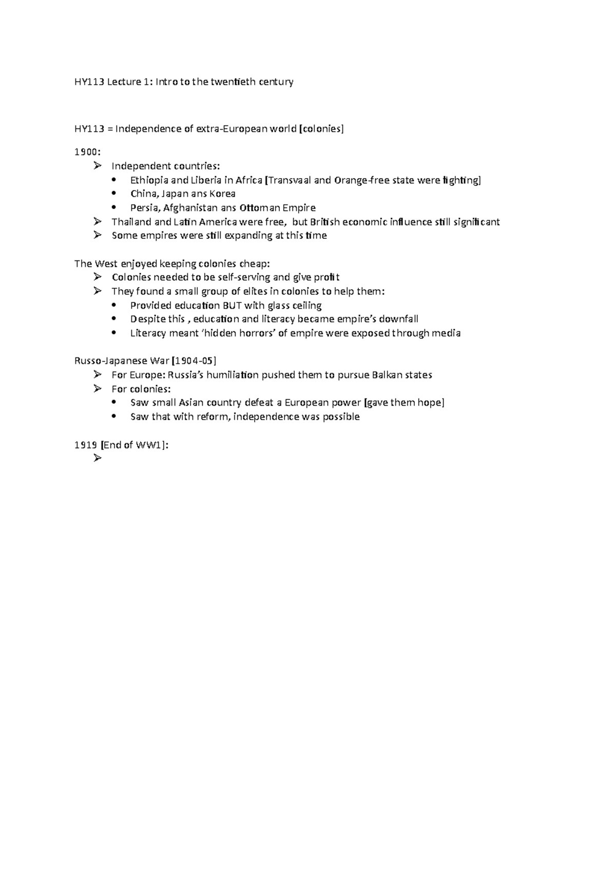 HY113 Lecture 1 - Studocu