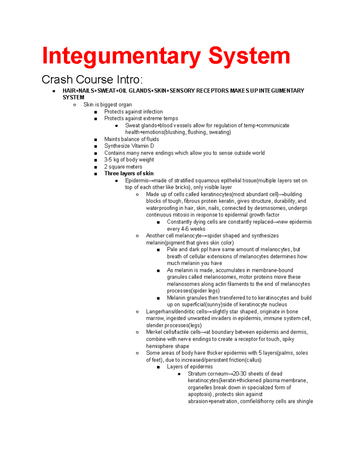 2025 A&P Practice - a&p - Integumentary System Crash Course Intro: HAIR ...