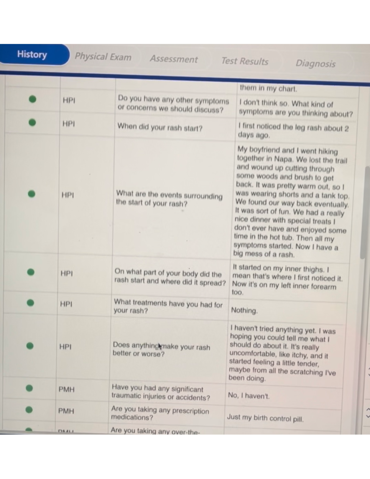 Ann chambers 3 - History Physical Exam Assessment Test Results ...