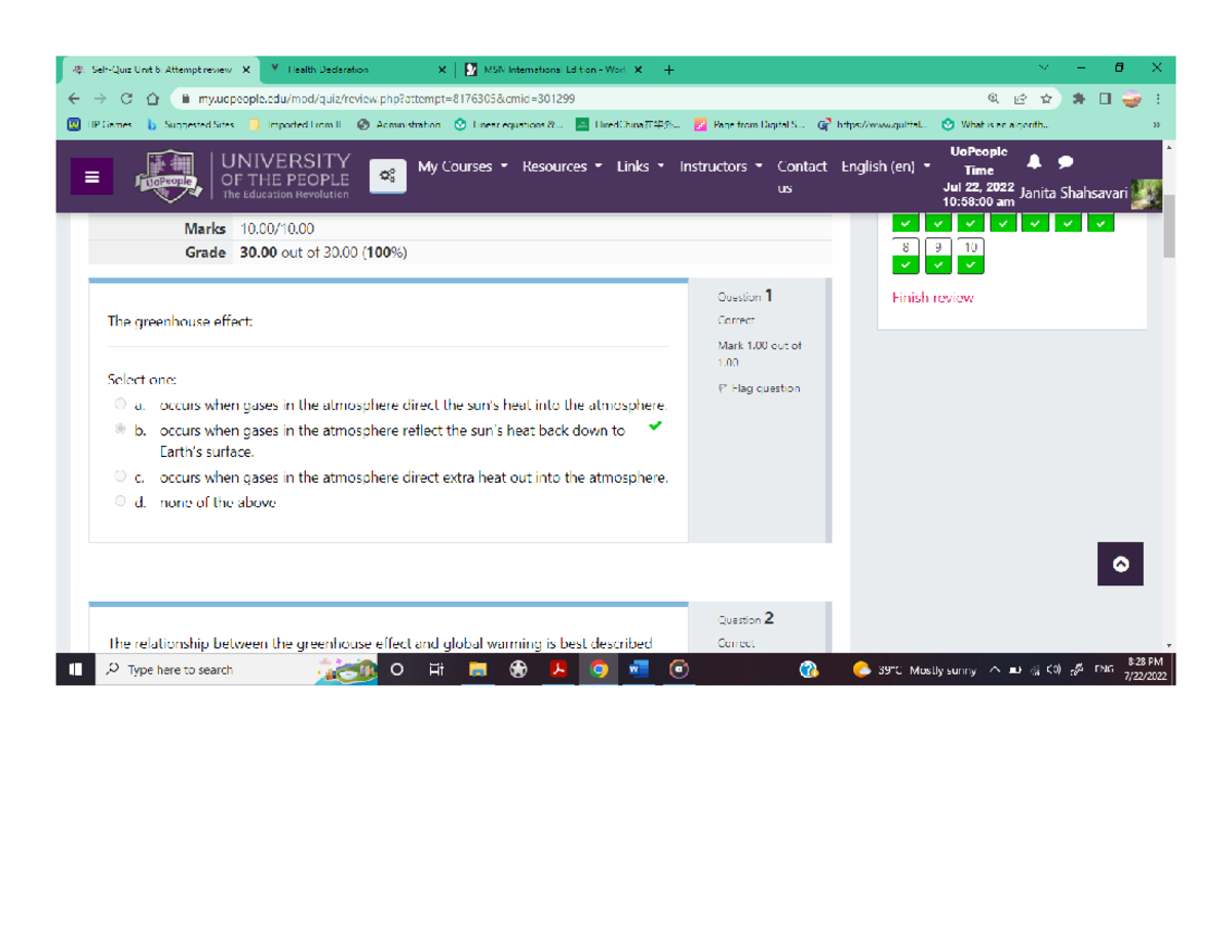 Unit 6 - It can help in practicing a summarized version of the topics covered in the - Studocu