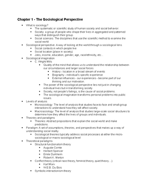 The Sociological Perspective - It involves analyzing the patterns and ...