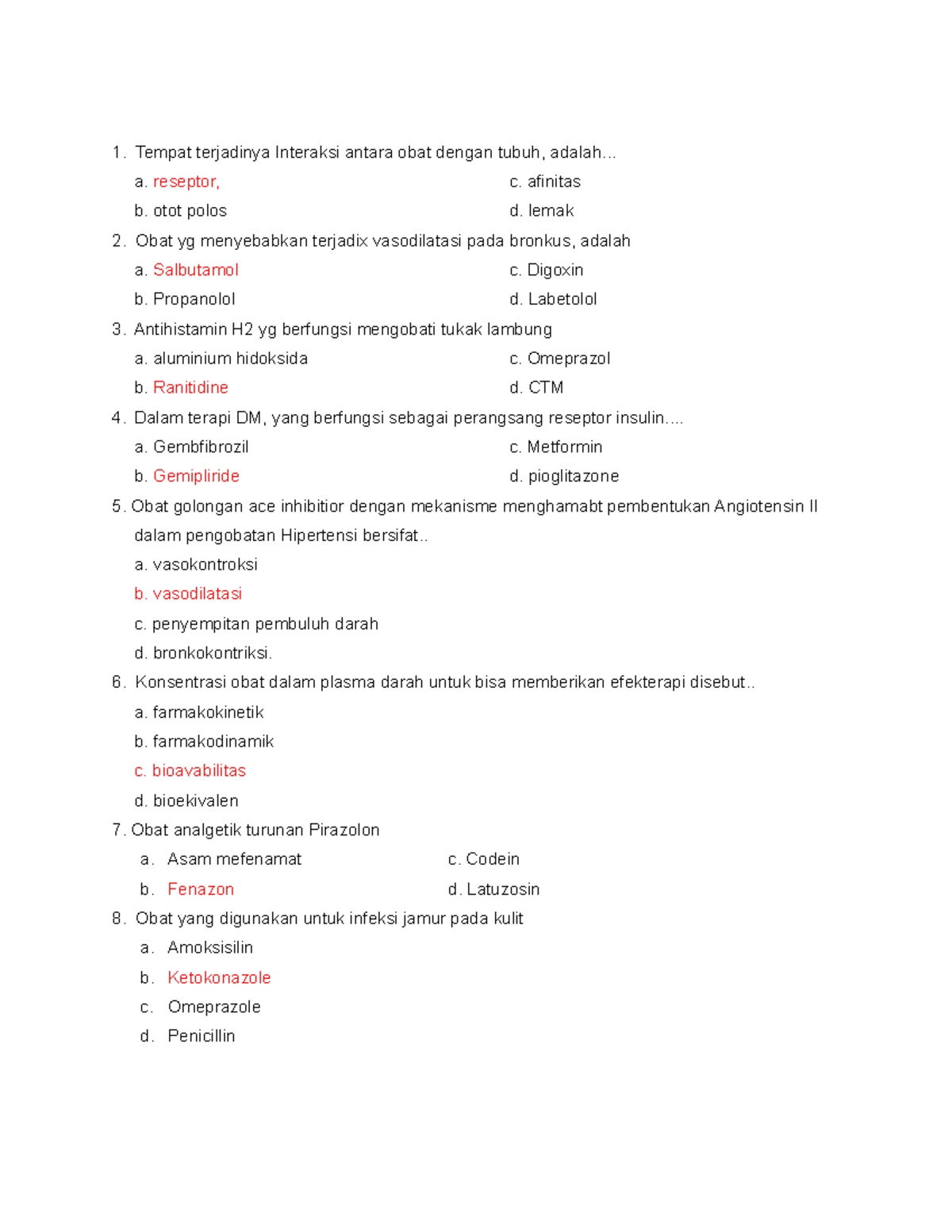Soal Farmasi Unpad - about thing - Tempat terjadinya Interaksi antara ...