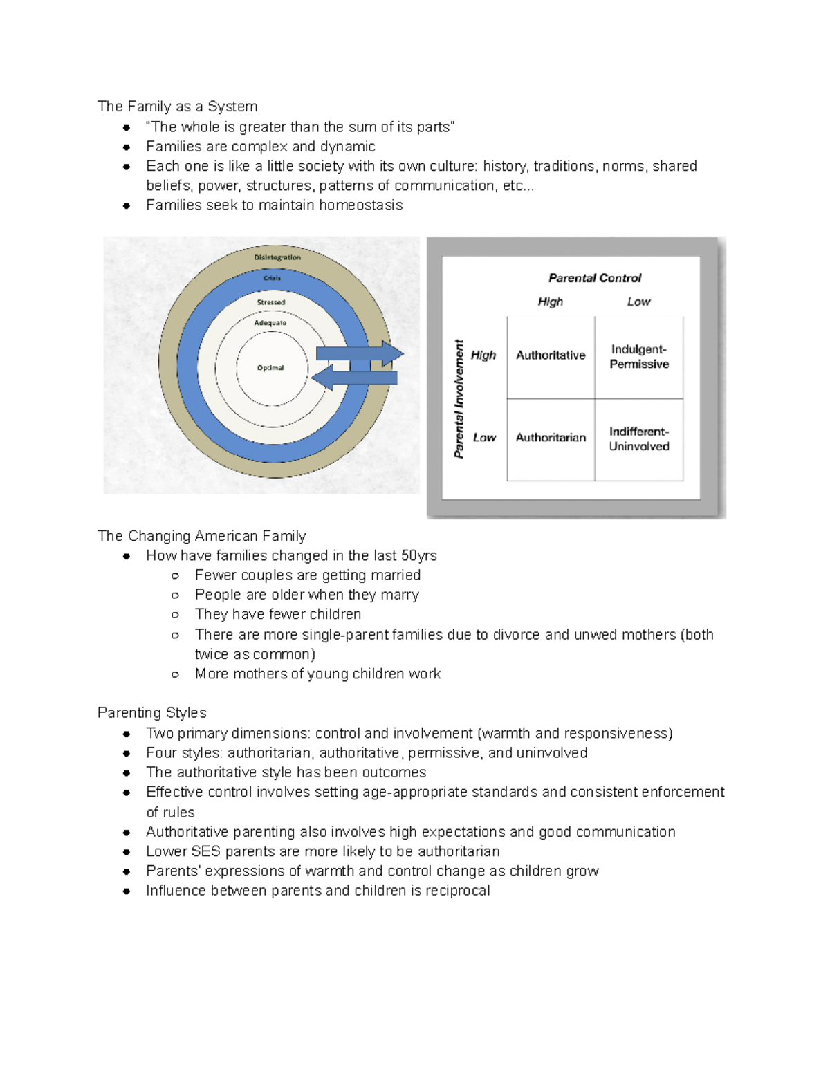 Developmental Psych Unit 9 - Google Docs - The Family as a System “The ...