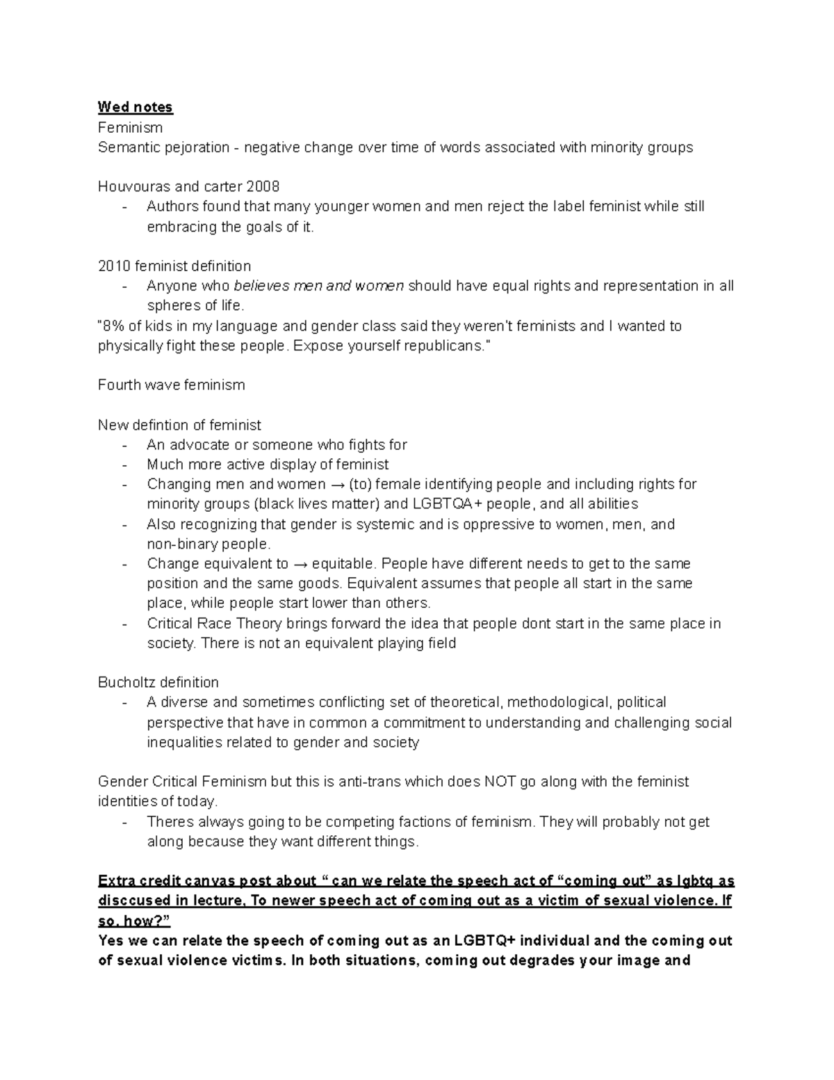 Week 13 ling - Professor Kira Hall. semantic pejoration. 2010 feminism ...