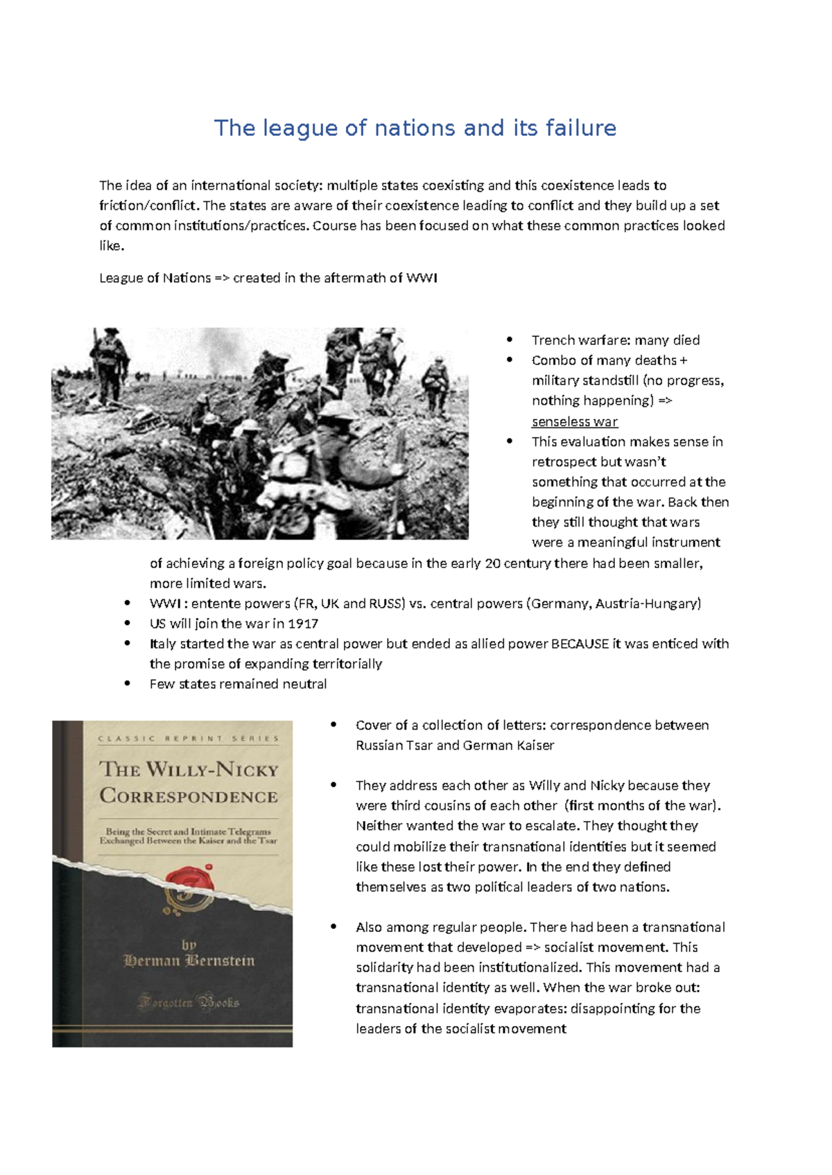 The league of nations and its failure - The states are aware of their ...