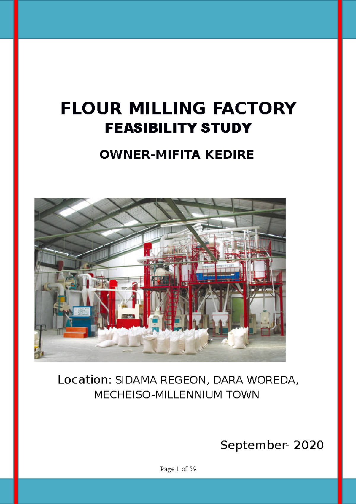 Flour Production Project Mifita Kedere 2014 - FLOUR MILLING FACTORY ...
