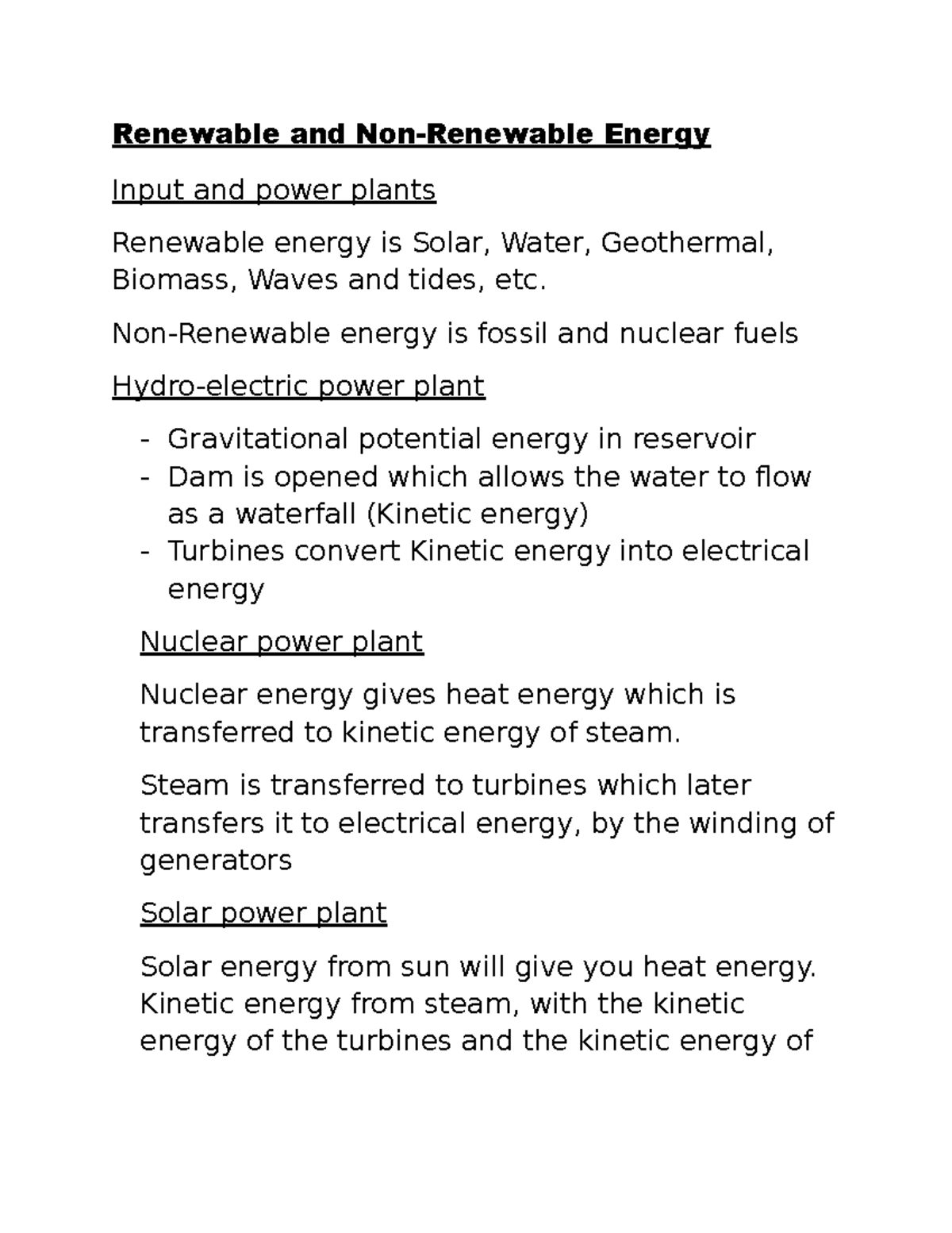 Renewable and Non - Lecture notes 1 - Renewable and Non-Renewable ...