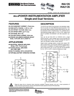 INA118 - Datasheet - ####### 1 ® INA A 1 A 2 A 3 6 60kΩ 60kΩ 60kΩ 60kΩ ...