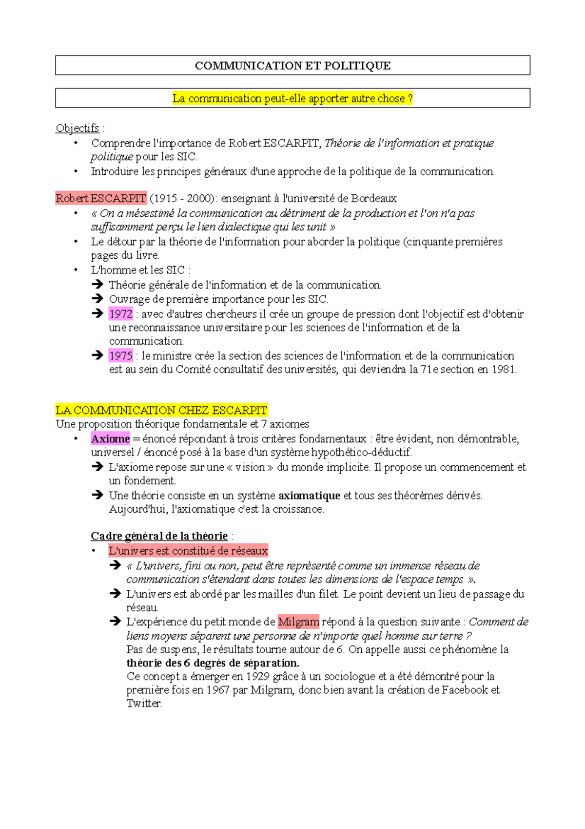 Communication Politique - COMMUNICATION ET POLITIQUE La communication ...